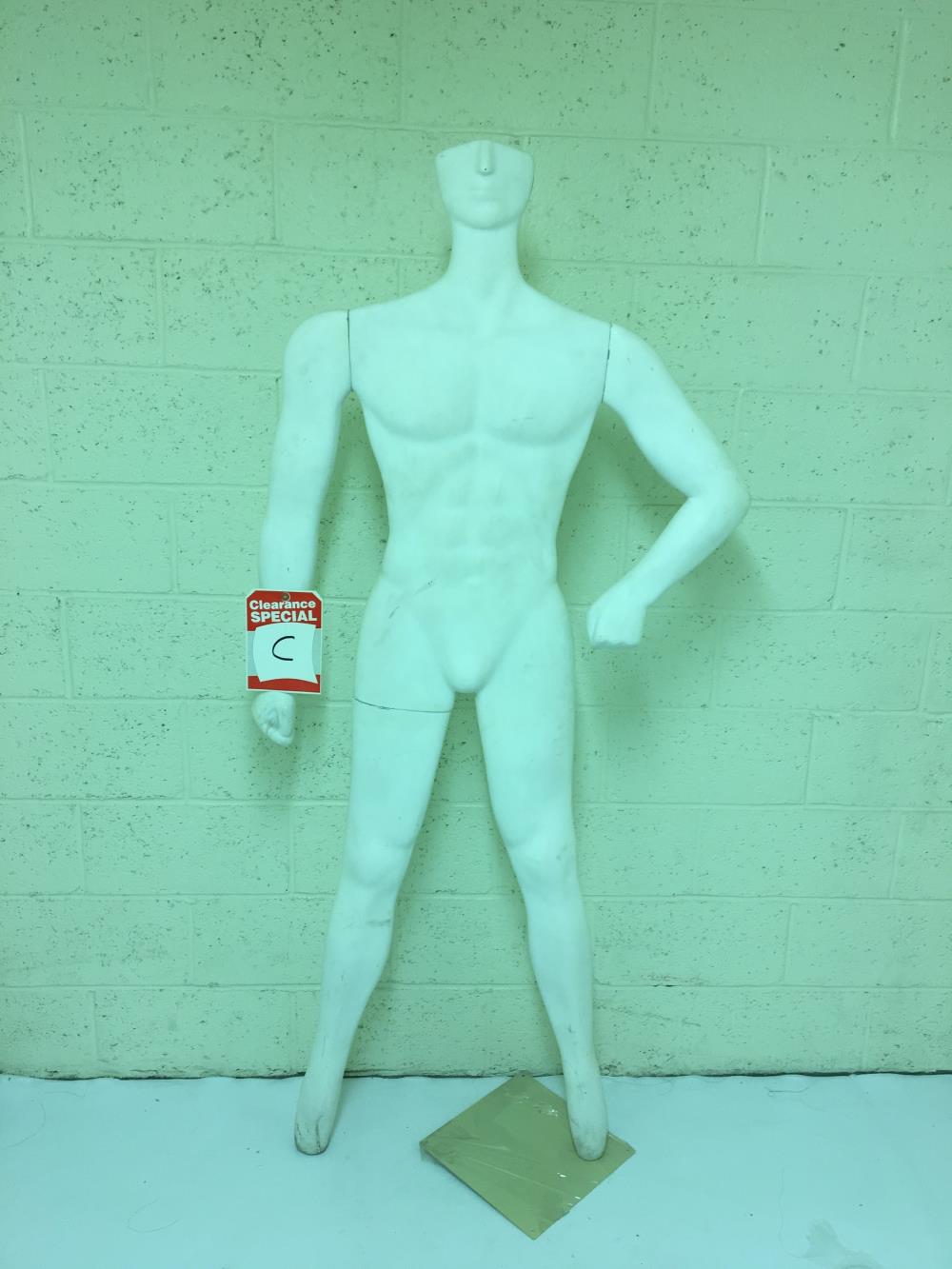 White Male Flat Mannequin | American Hanger & Fixture